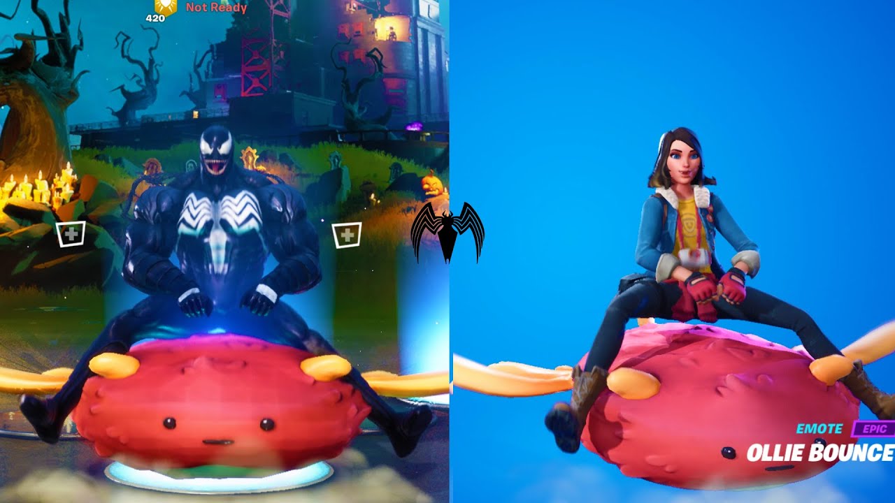 Venom skin Doing All Built-in Emotes - Fortnite - YouTube