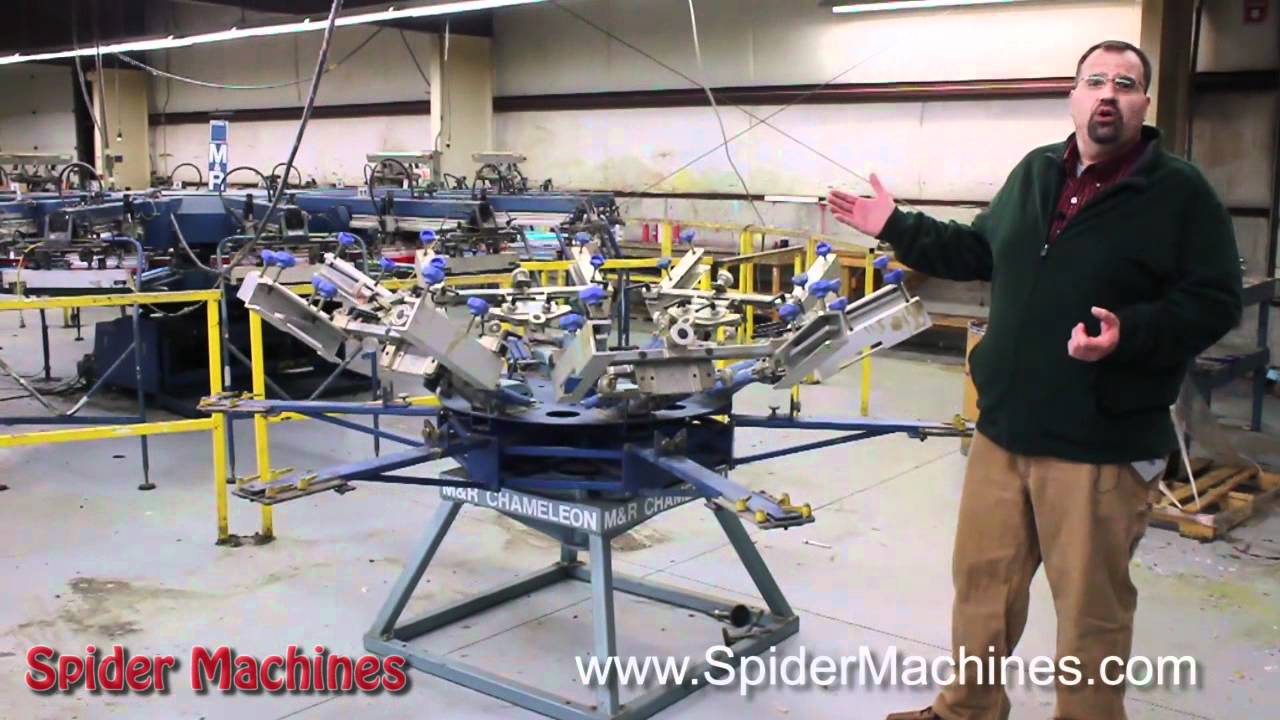 M&R Chameleon Manual Screen Printing Press - Robert Barnes - Spider ...