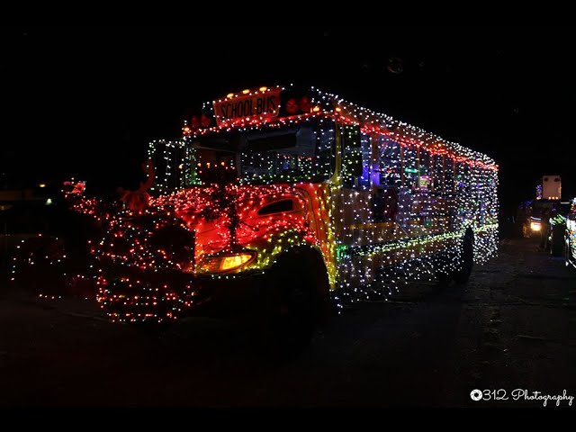 Lighted Parade School Bus Over The Weekend, The Apache Junction Light
