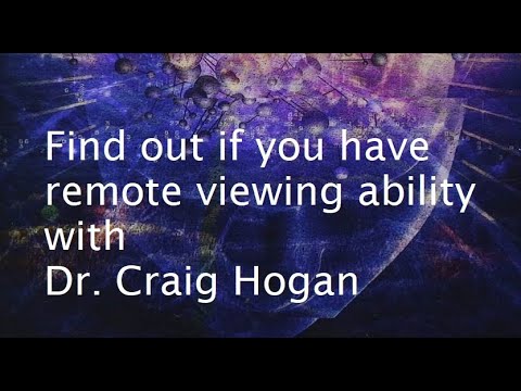 Remote Viewing with R Craig Hogan Ph.D. - YouTube