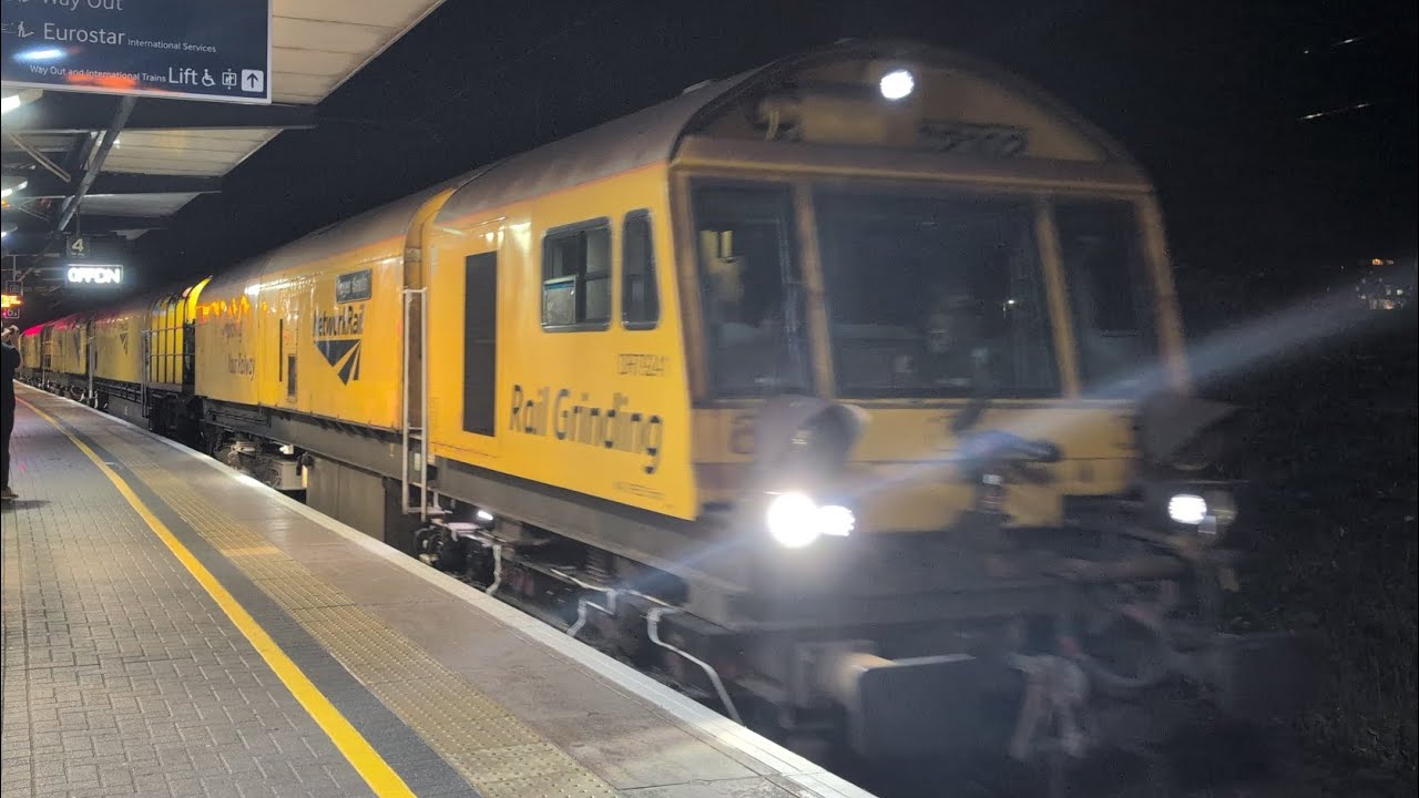 Network Rail Rail Grinding Unit at Ashford International 06/08/2025 ...