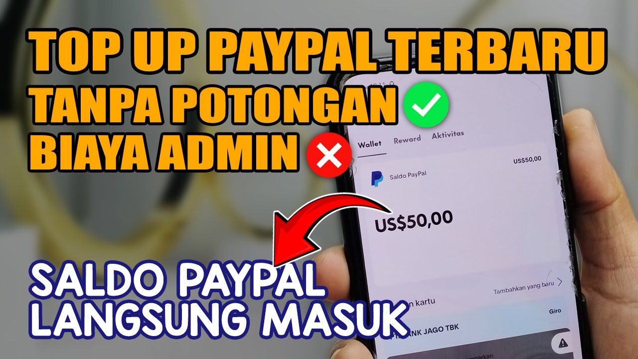 Cara Baru Top Up Saldo PayPal Tanpa Potongan & Biaya | BKD tutorials ...
