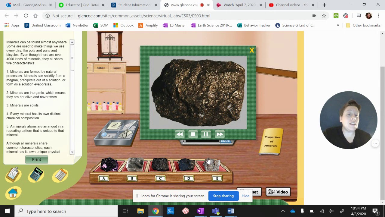 April 8, 2020 - Mineral Identification Lab Virtual Instructions - YouTube