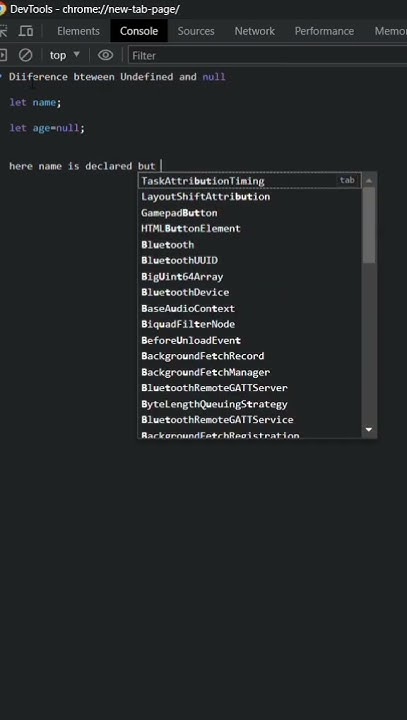 Difference Between Undefined Vs Null Youtube