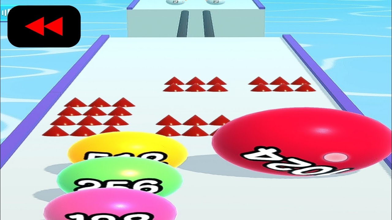 Reverse Video Game in Ball Run 2048 || All Levels Gameplay Android, iOS ...