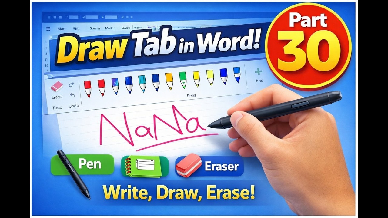 How to Use Draw Tab in Microsoft Word | Write, Draw & Erase Like a Pro ...