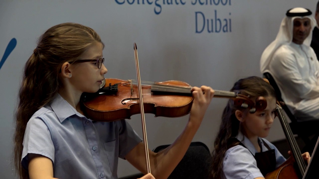 Musical Performance at NLCS Dubai Launch Event: Chloe and Amy Prins ...