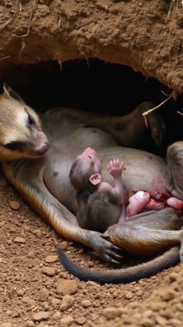 🐾Have You Ever Seen This Rare Animal Give Birth? Incredible Moment! # ...