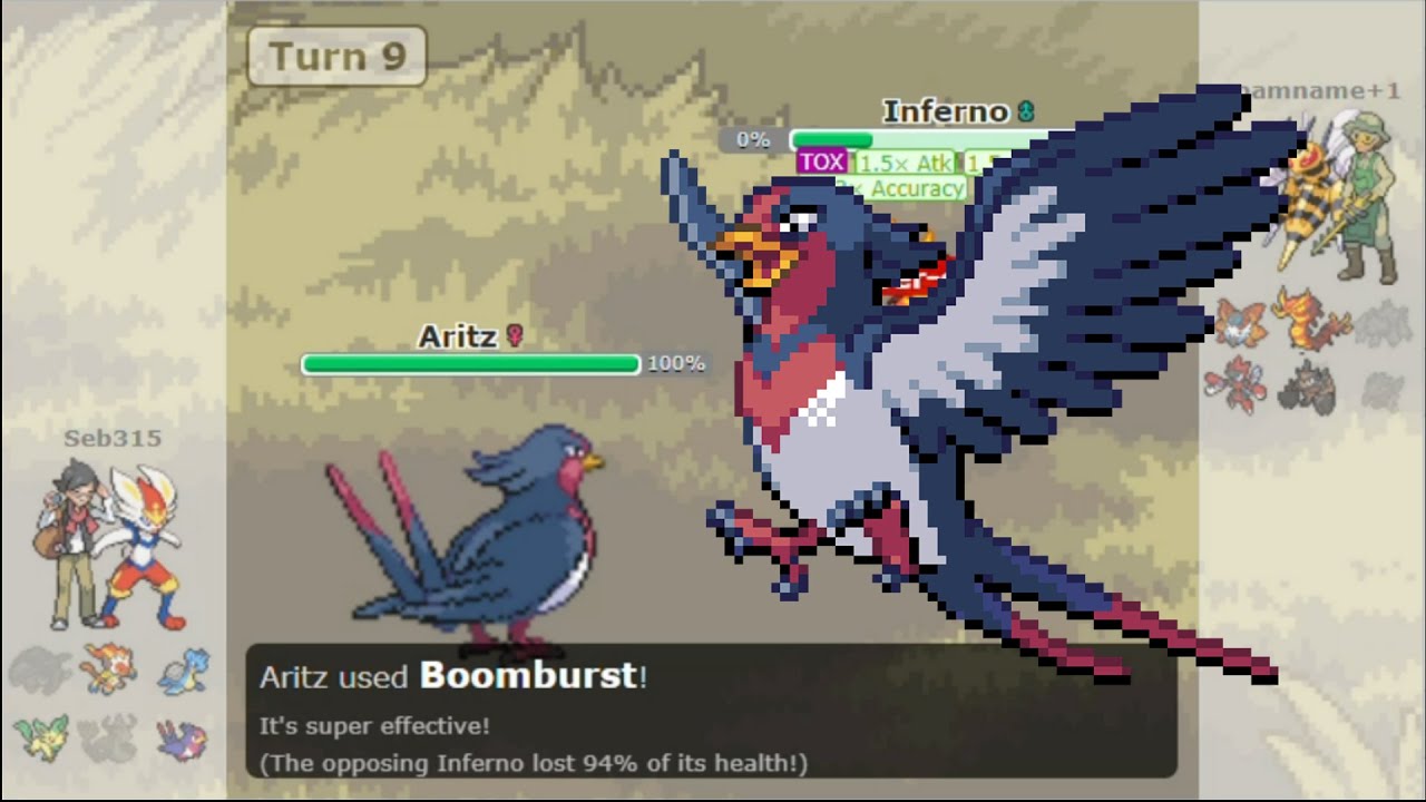 Boomburst Swellow Pokemon Radical Red Showdown - YouTube
