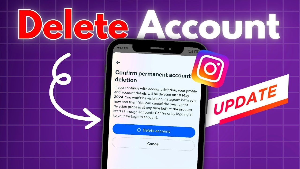 How to Permanently Delete Instagram Account | New Update 2024 - YouTube