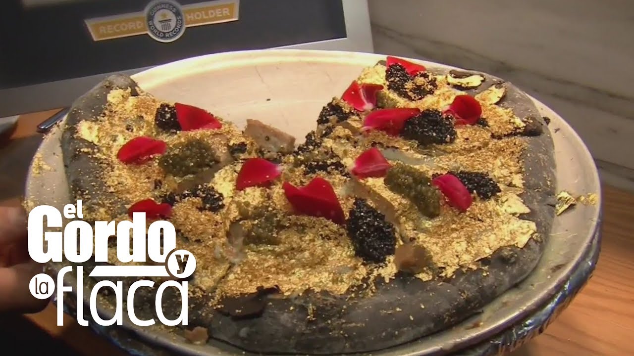 Cocinan en Nueva York una pizza con oro - YouTube