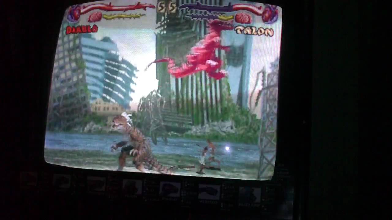 Primal Rage arcade Diablo the T-Rex Second Fatality - YouTube