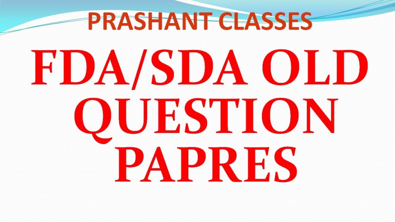 FDA OD QUESTION PAPER -2005 - YouTube