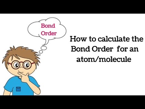 How to calculate the Bond Order of an atom or a molecule #chemistry # ...