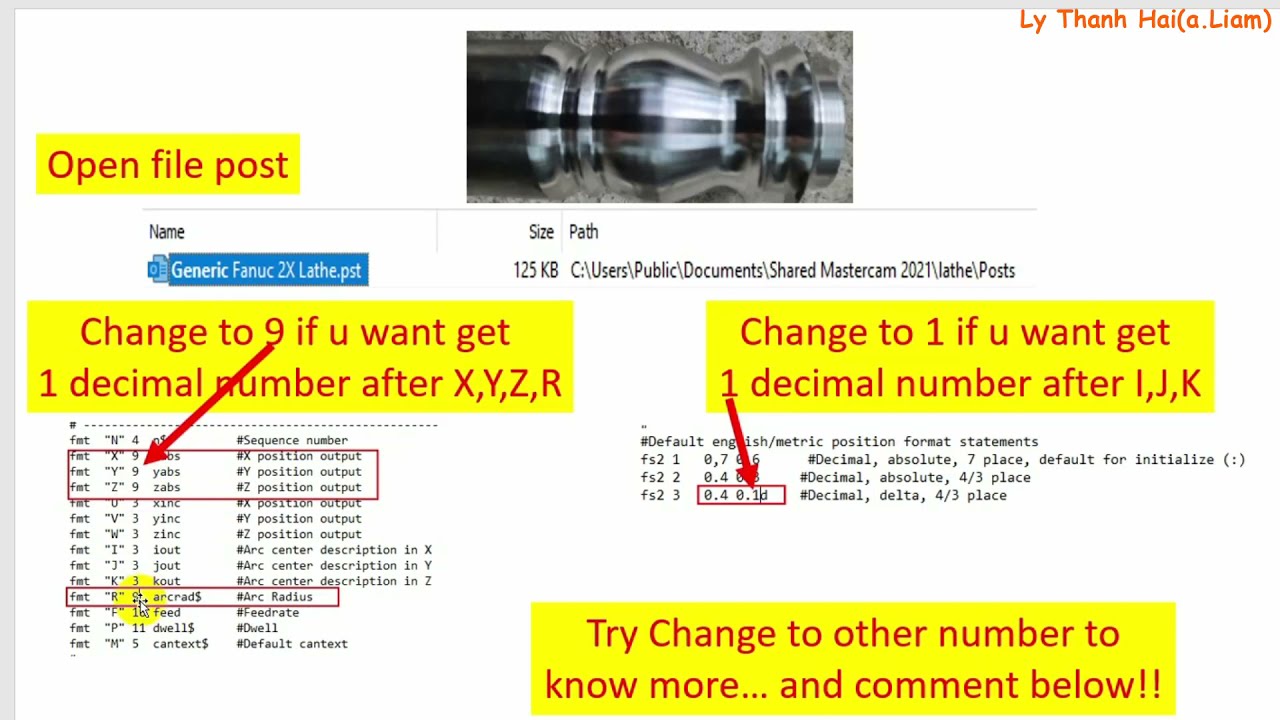 Sửa Post Mastercam để Giảm số Thập phân khi xuất chương trình-Edit ...