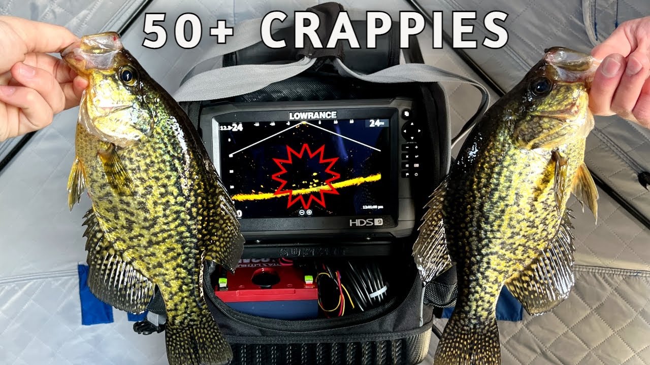 Ice Fishing For GIANT Michigan Crappies (Using Active Target) - YouTube