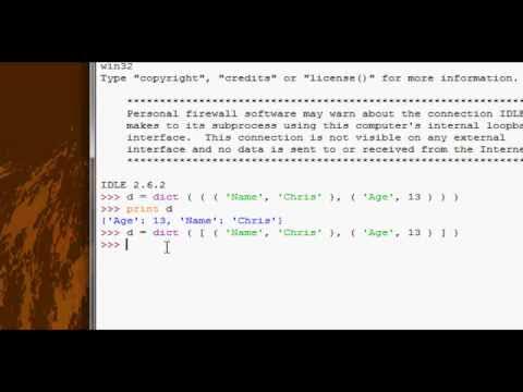 Python Tutorial #23 - Dict Function - YouTube