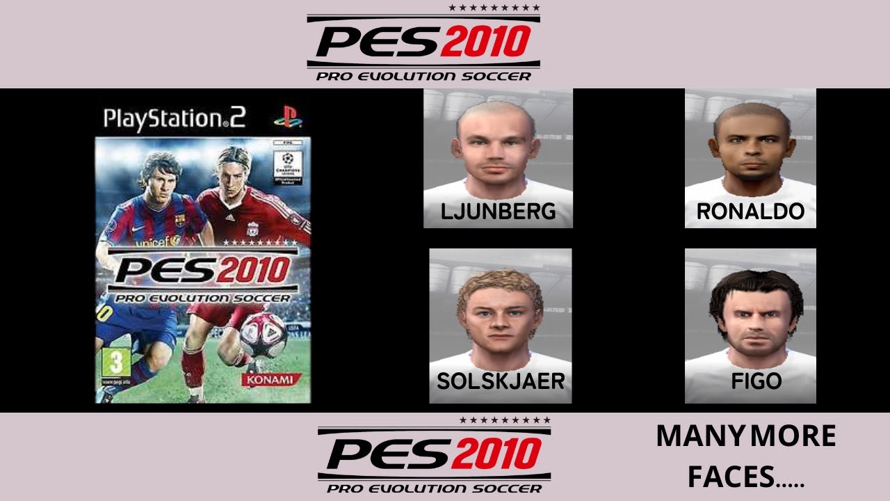 PES 2010 PS2 - EVERY REAL FACES IN THE PES SHOP PES 2010 WITH THEIR ...