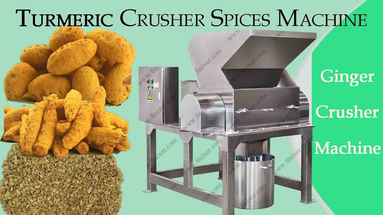 Turmeric Crusher Machine for crushing ginger into small pieces used ...