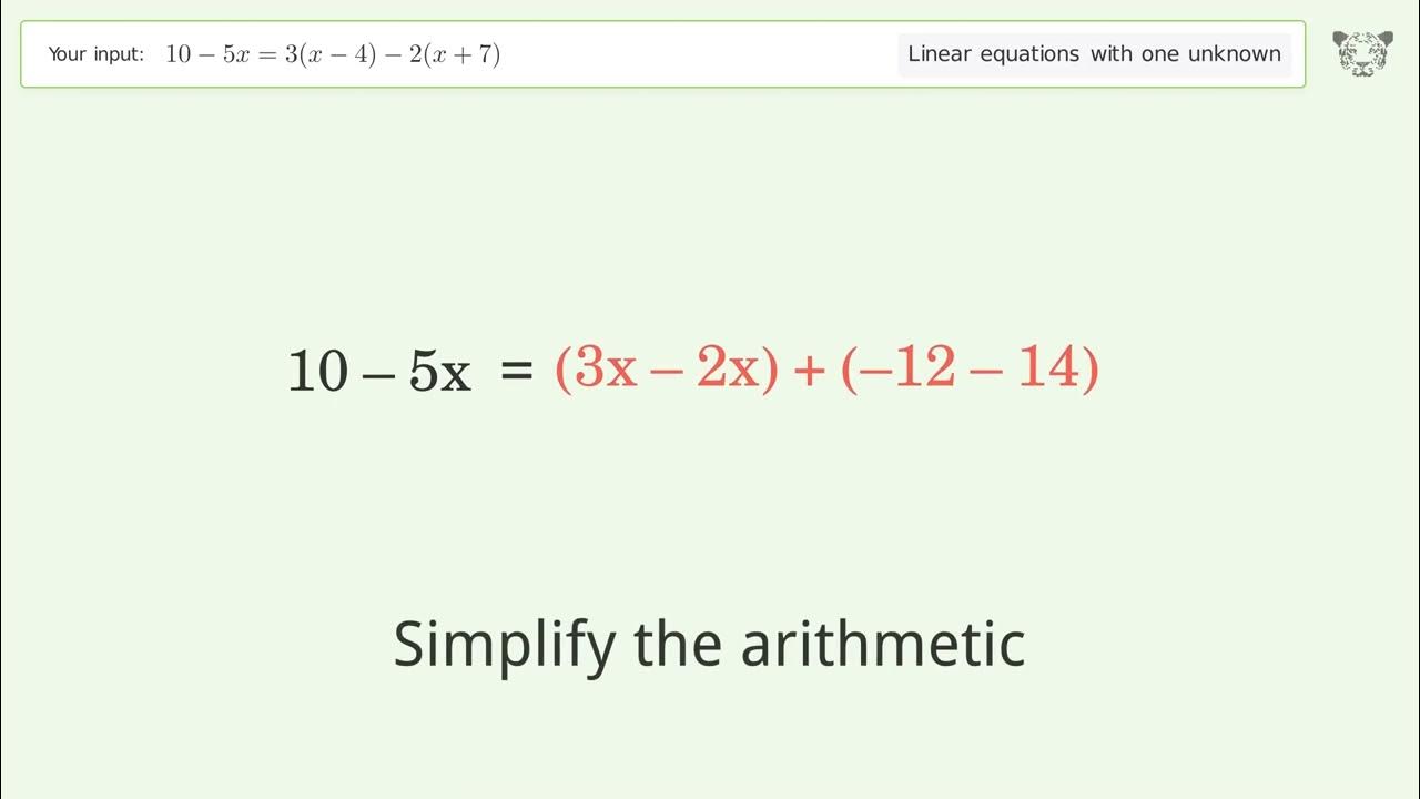 Linear Equation With One Unknown Solve 10 5x 3 x 4 2 x 7 Step by linear-equation-with-one-unknown-solve-10-5x-3-x-4-2-x-7-step-by