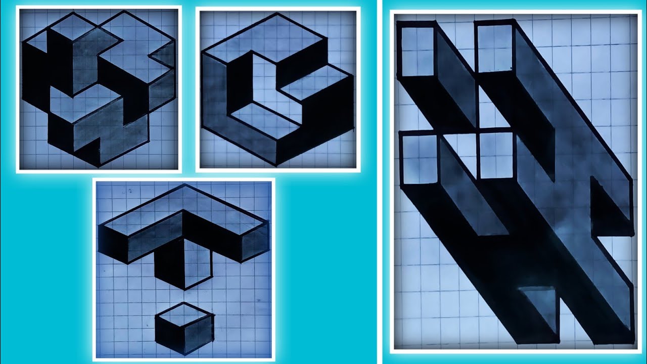 Easy 3D Arts Drawing For Beginners ।How To Draw 3D Art Tutorial Easy ...