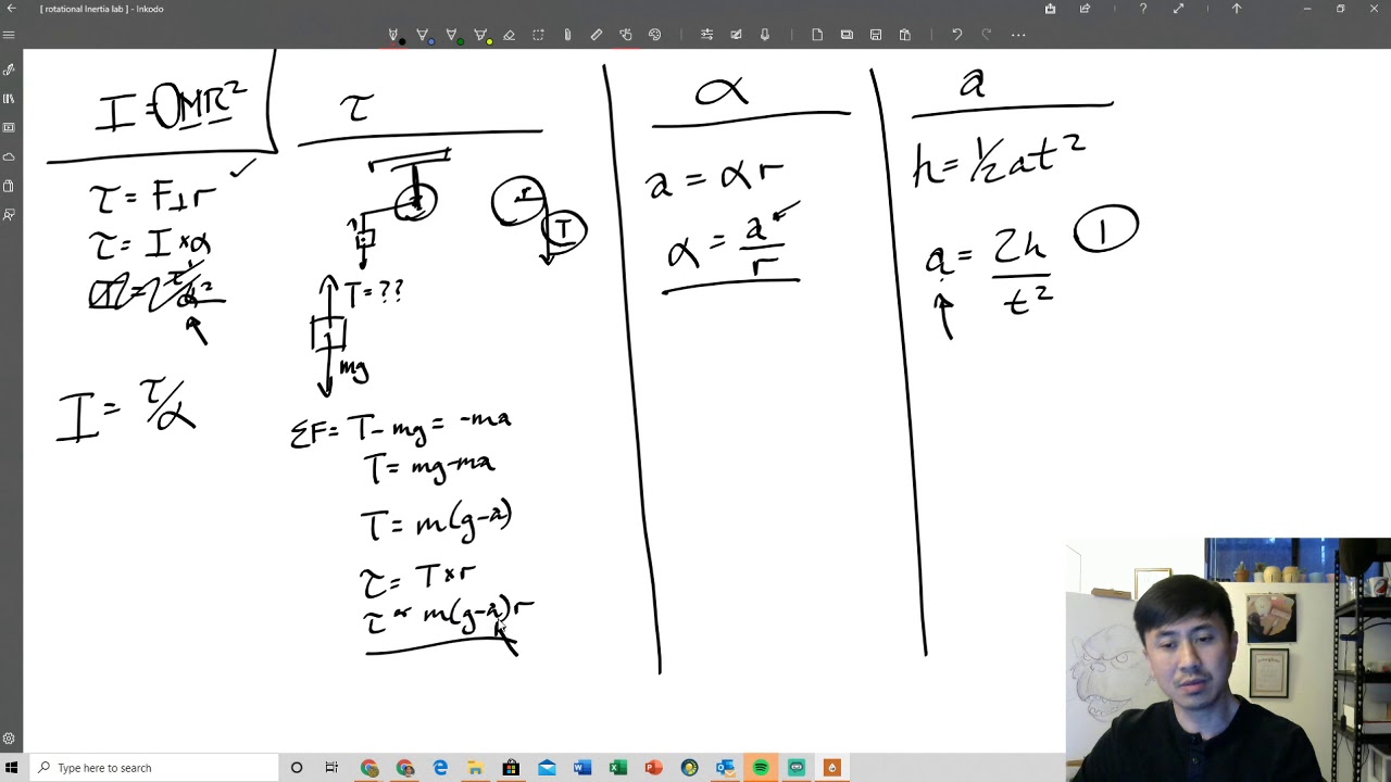 graphing rotational inertia in google sheets 1 - YouTube