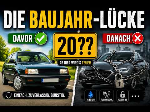 Warum clevere Fahrer nur Autos vor einem bestimmten Baujahr kaufen (Die Baujahr-Lücke)