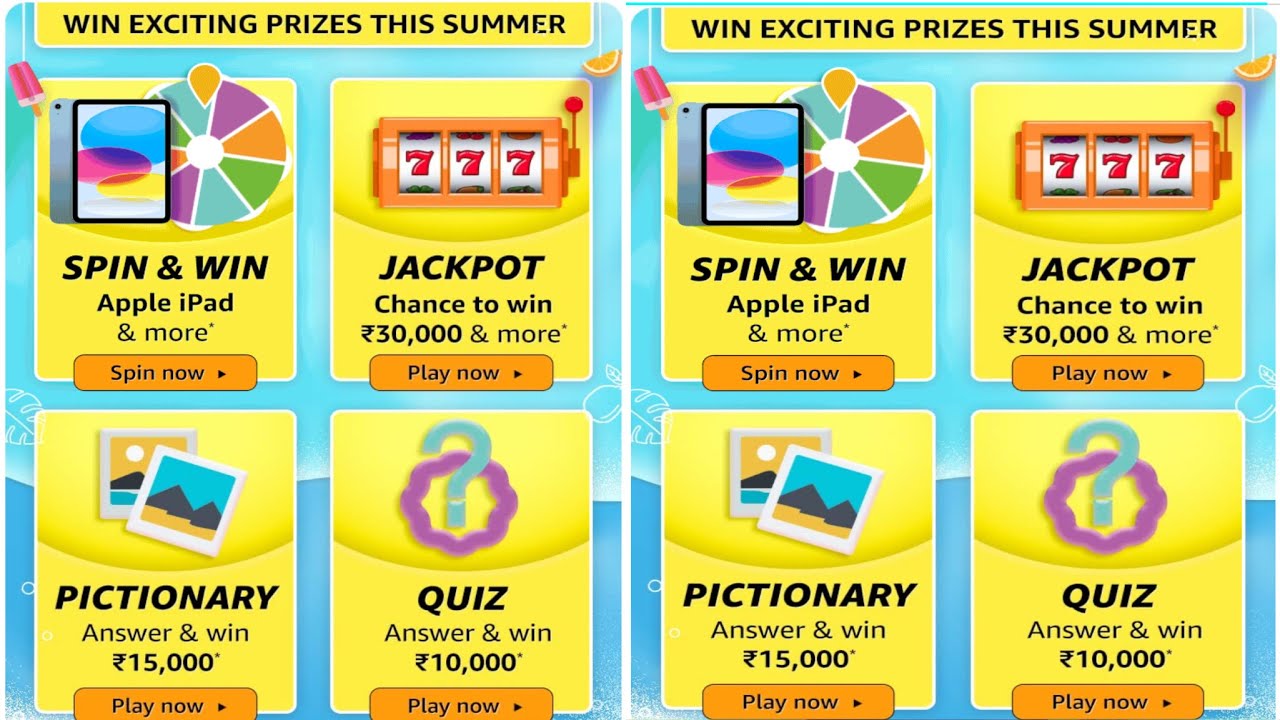 Amazon Win exciting prizes this summer Quiz Answer Today | Amazon Quiz ...