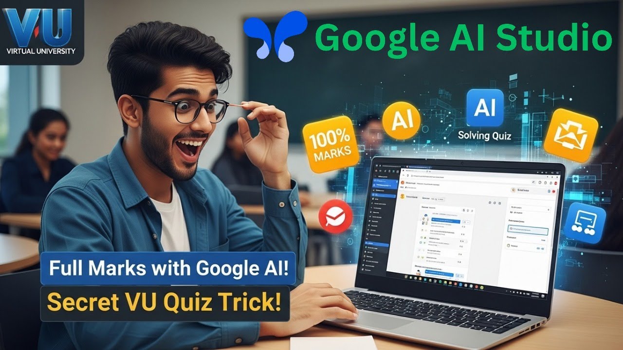 "VU Quiz Hack 2025 🔥 | Get 100% Marks Using Google AI Studio Screen Share!" - YouTube