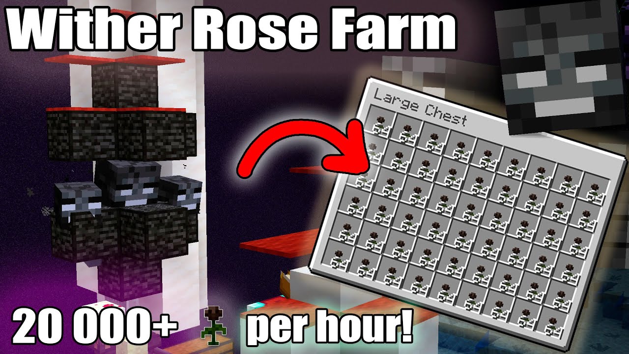 Minecraft: Easy Wither Rose Farm | Simple Tutorial 1.16 - 1.17 - 1.18 - 1.19 + - YouTube