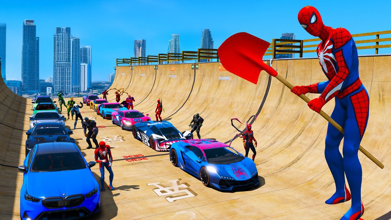Superhero Skate Ramp Mayhem! Flying Through Power Lines in GTA 5 ...