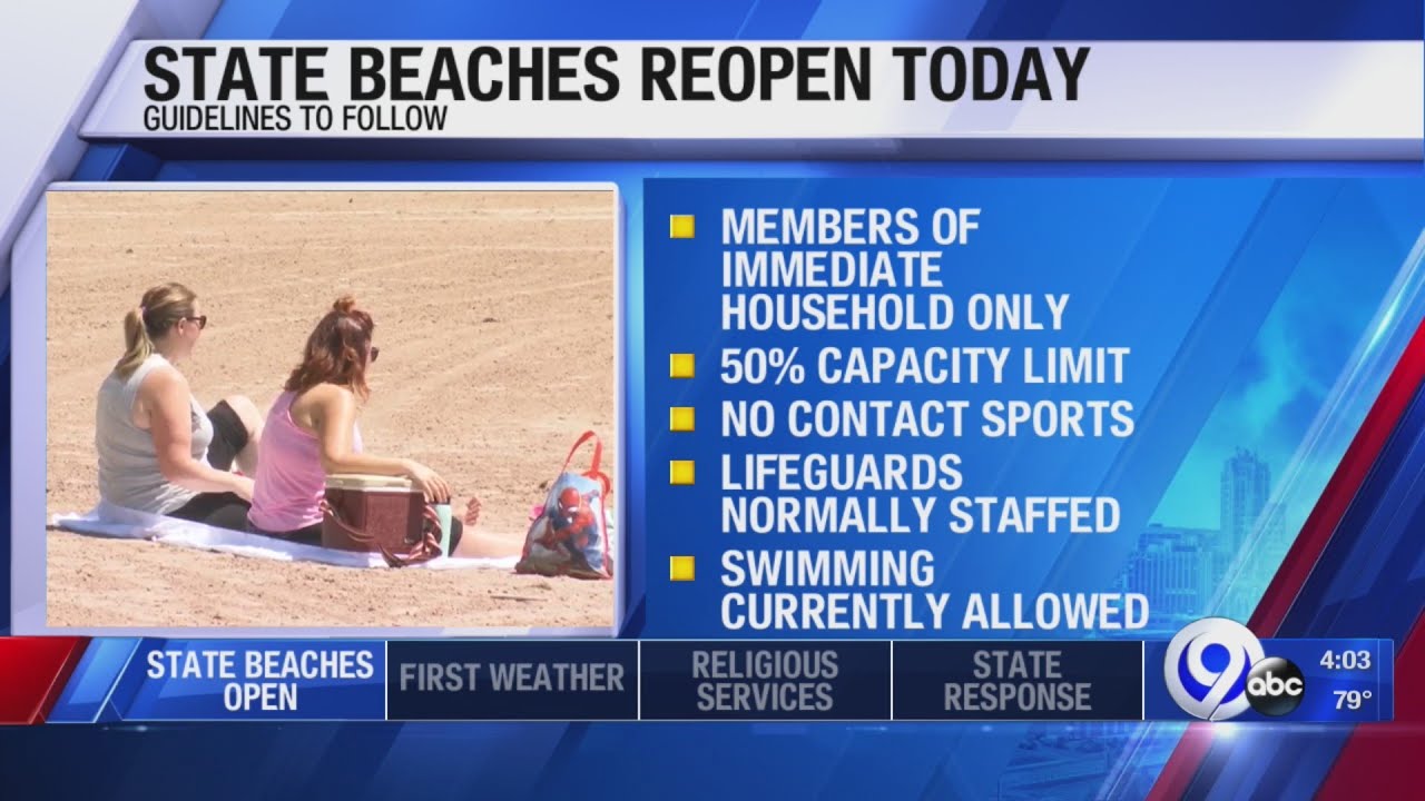 State beaches reopen today - YouTube