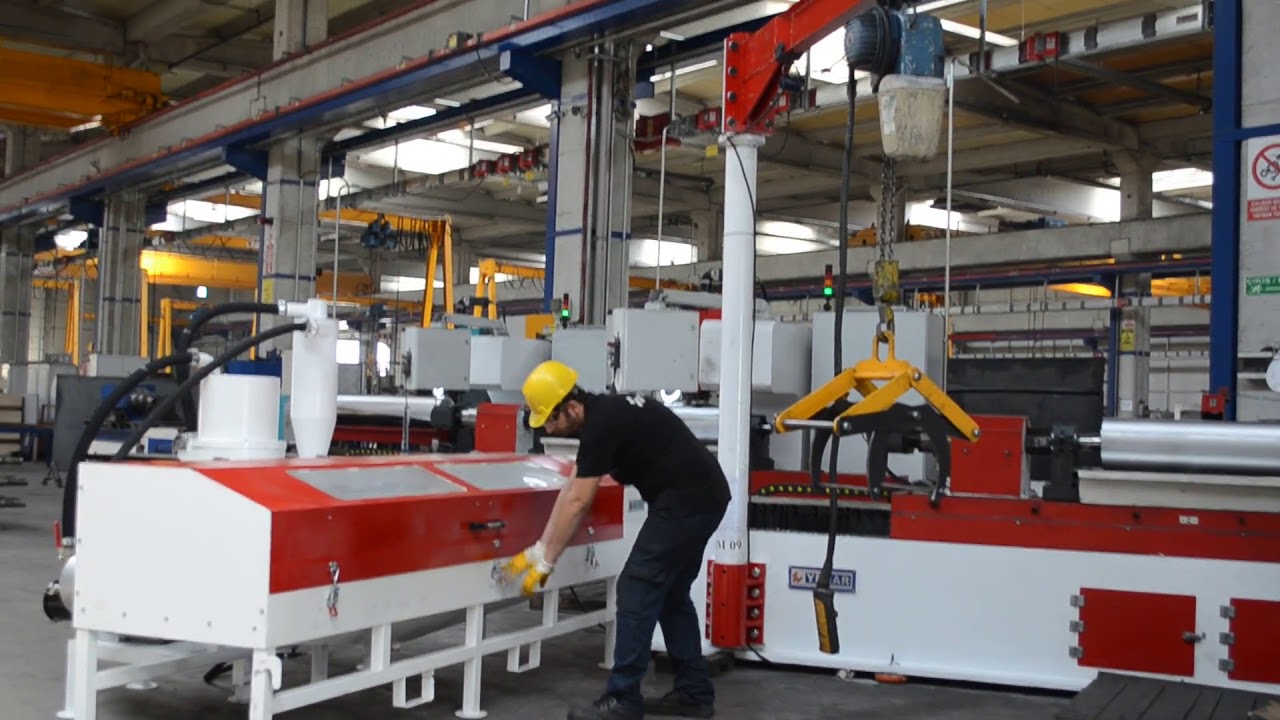 Fluting Machine with Crain - YouTube