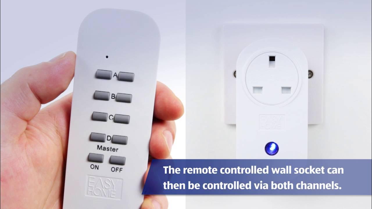Remote controlled wall sockets - YouTube