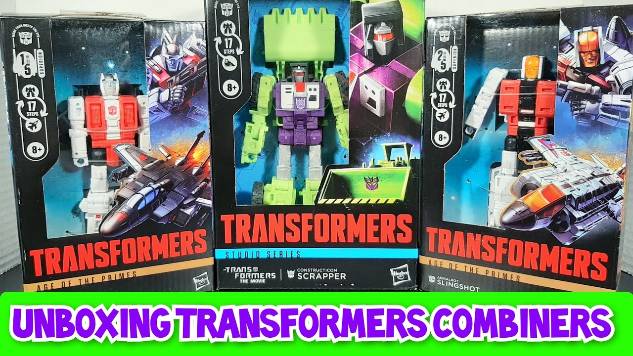 Unboxing Transformers Air raid, Scrapper, & Slingshot - SS86/Age of the ...
