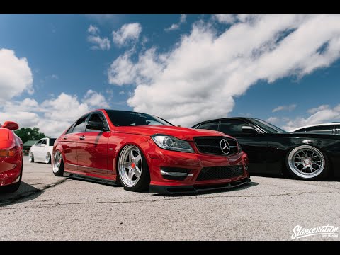 Slammed 2009 Mercedes Benz C300 W204 - YouTube