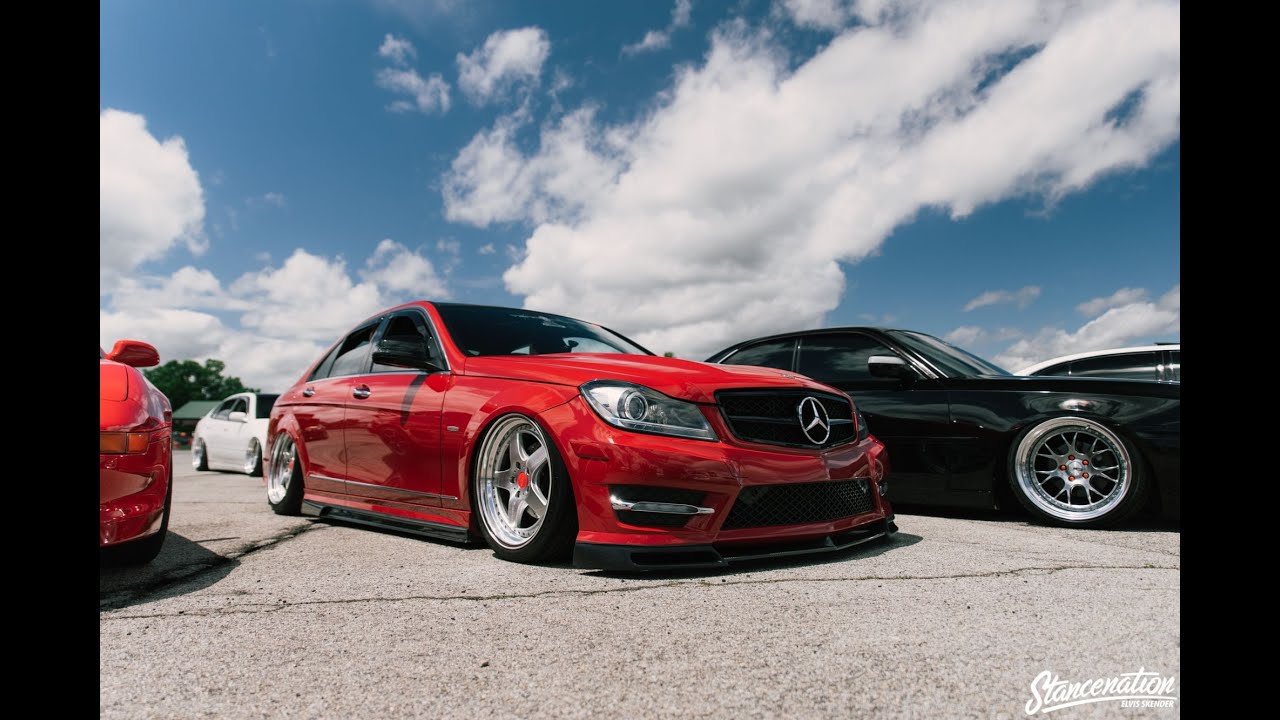 Slammed 2009 Mercedes Benz C300 W204 - YouTube