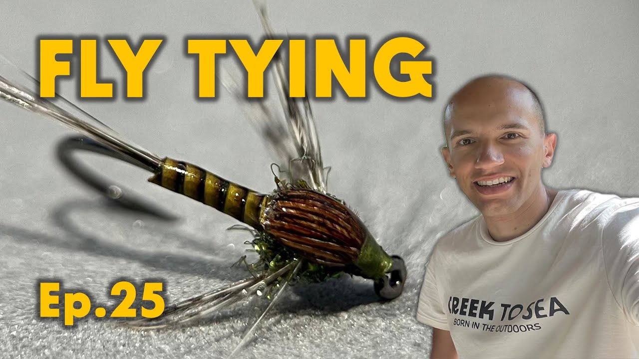 Fly Tying Ep.25 How to tie olive quill baetis nymph dressing pattern ...