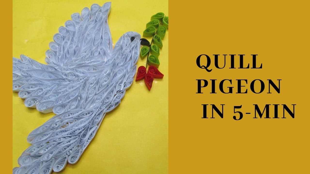 How to Quill pigeon in 5-minutes | Quilling bird - YouTube