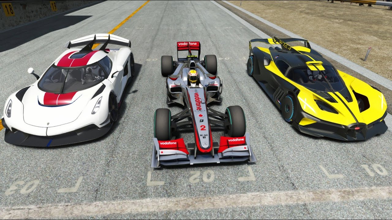 F1 2010 McLaren MP4-25 Lewis Hamilton vs Koenigsegg Jesko 2020 vs ...