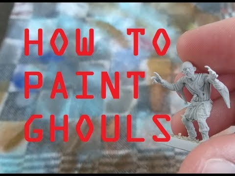 how to paint a undead ghoul miniature - YouTube