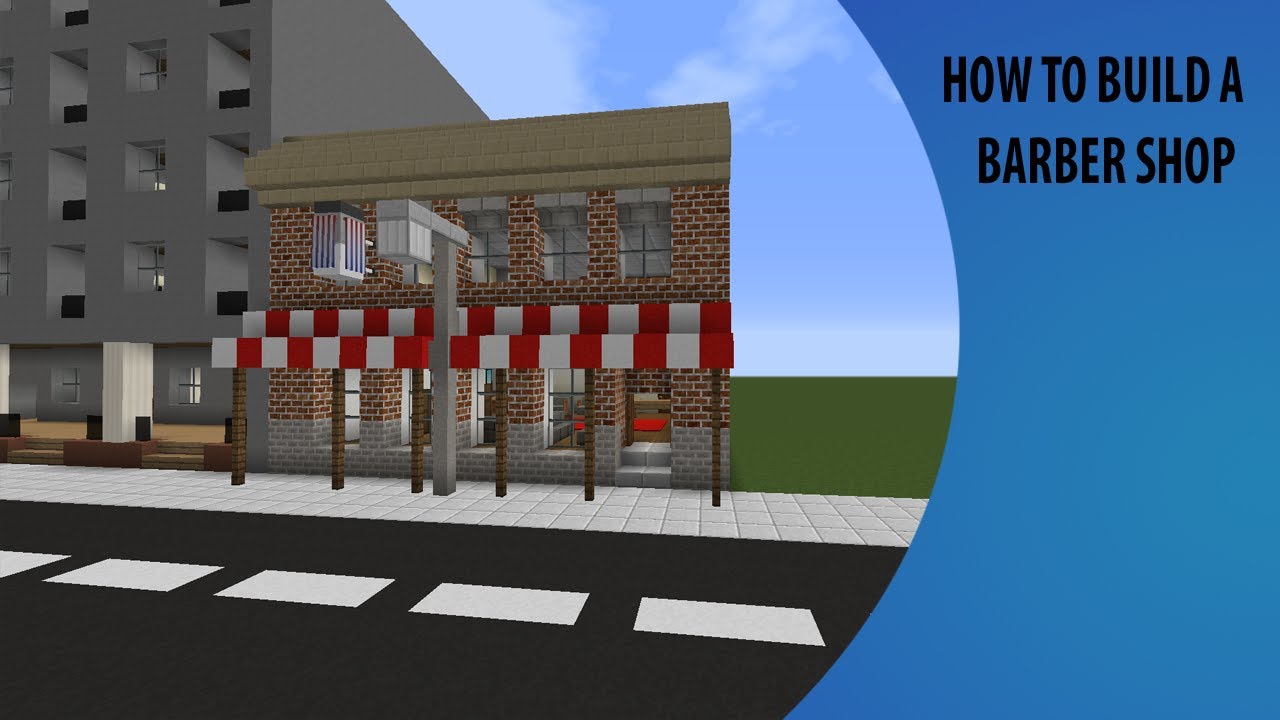 how to build a barber shop | minecraft tutorial - YouTube