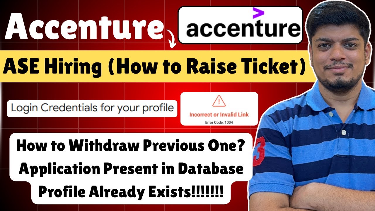 🔥Accenture ASE - Profile Already Exists! | How to Raise Ticket ...