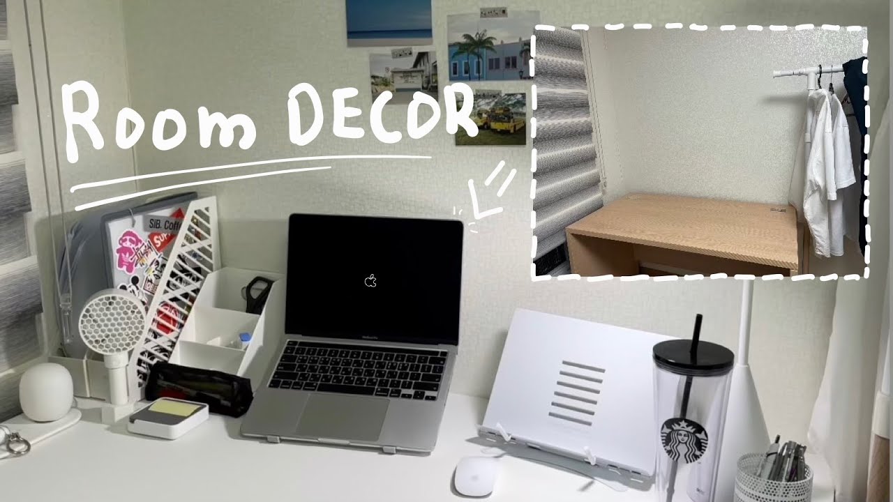 Vlog 대학생 브이로그 화이트톤으로 책상 꾸미기 만원 시트지로 책상 리폼 셀프 인테리어 Youtube