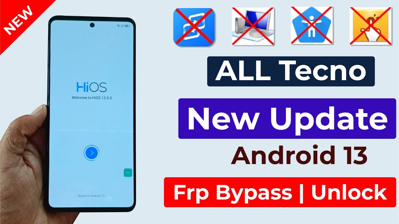 Boom !! All Tecno Android 13 Frp Bypass New Security Without PC ...