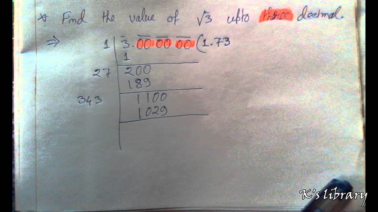 how to find the valu of root 3 - YouTube