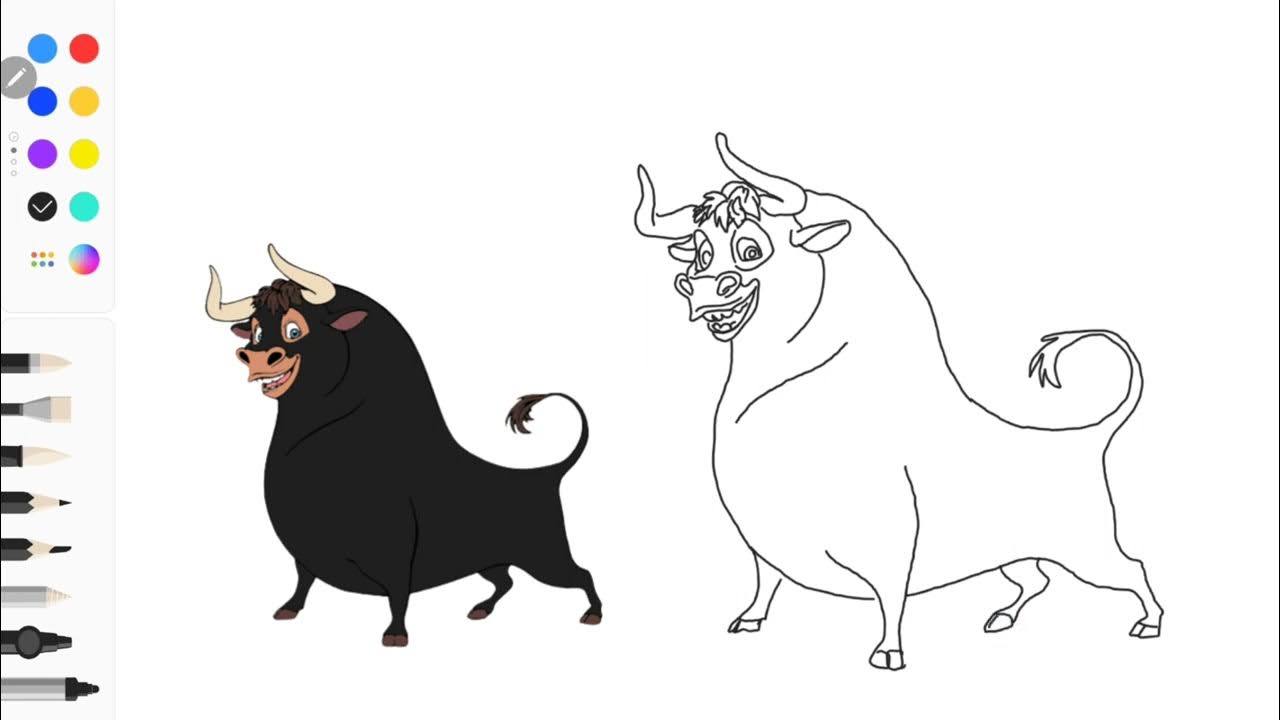 How to draw Ferdinand the Bull - YouTube