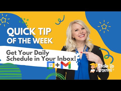 How to Get Your Daily Schedule in Your Inbox - YouTube