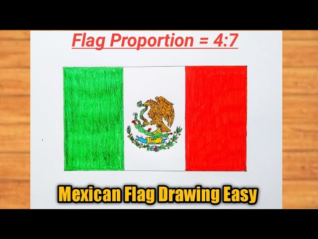 Mexican Flag Waving Drawing