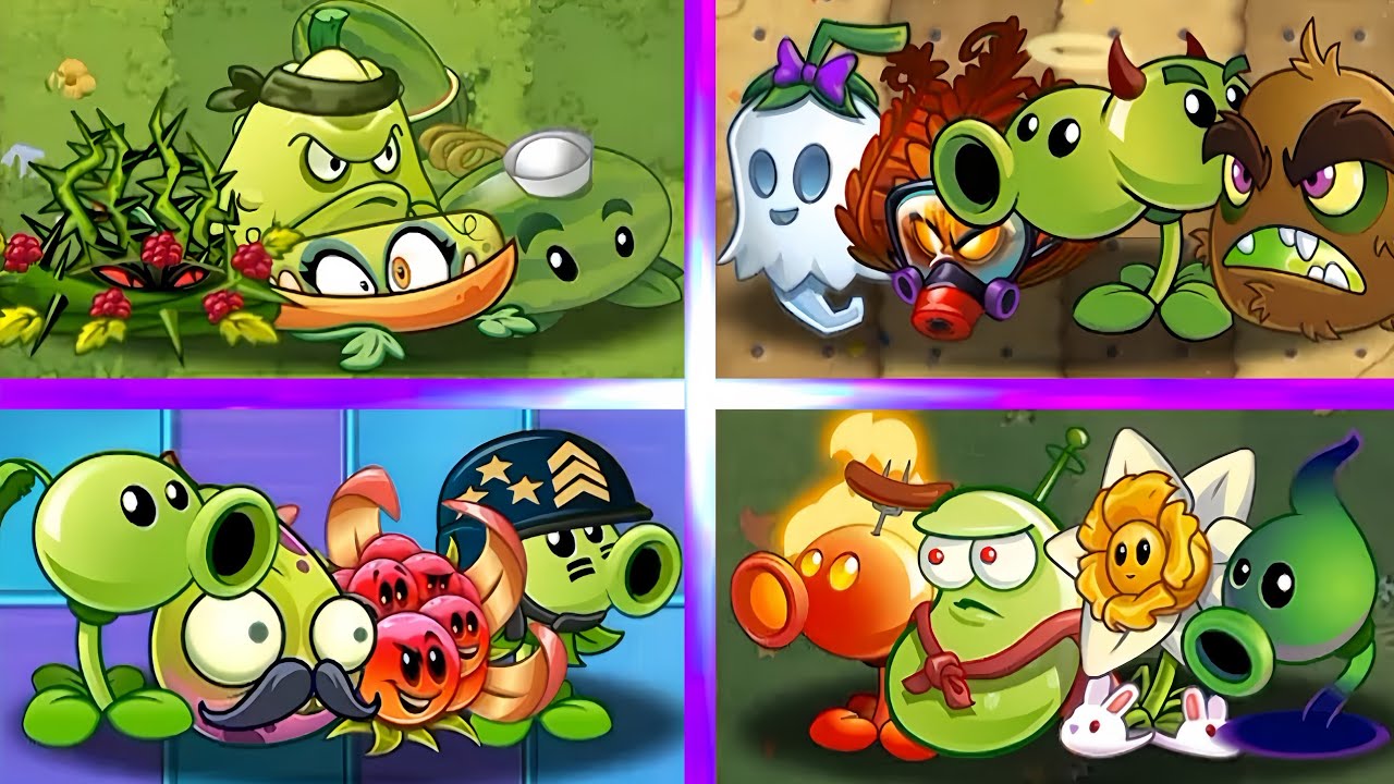 4 Random Team Plants | Plants Battle Who Will Win?? | PVZ 2 - YouTube